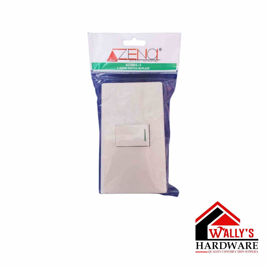 Azena 1 Gang Switch With Plate X 10 PCS – Wally's Hardware
