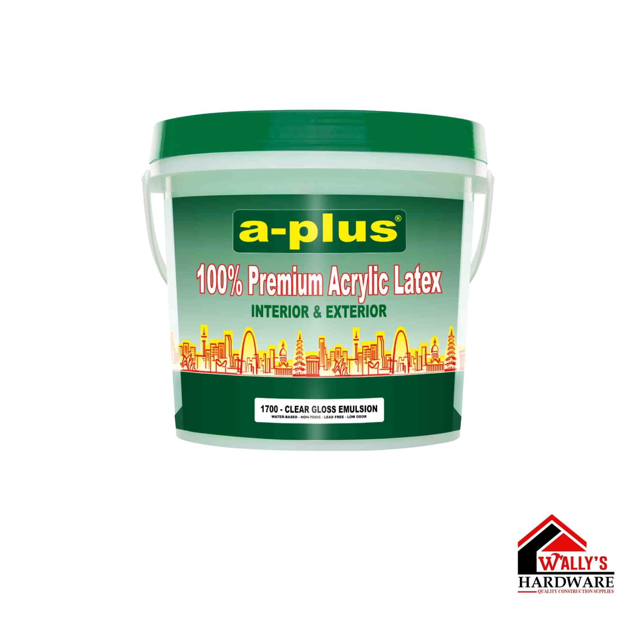 A-PLUS Acrylic Clear Gloss Emulsion – Wally's Hardware