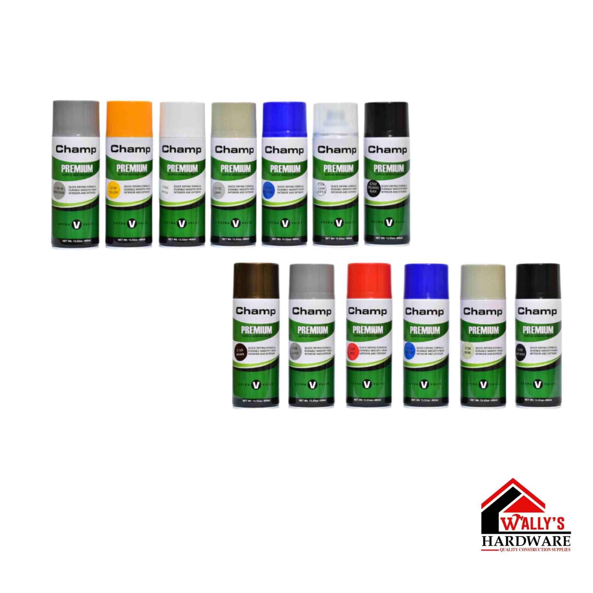 CHAMP Acrylic Spray Paint – Wally's Hardware
