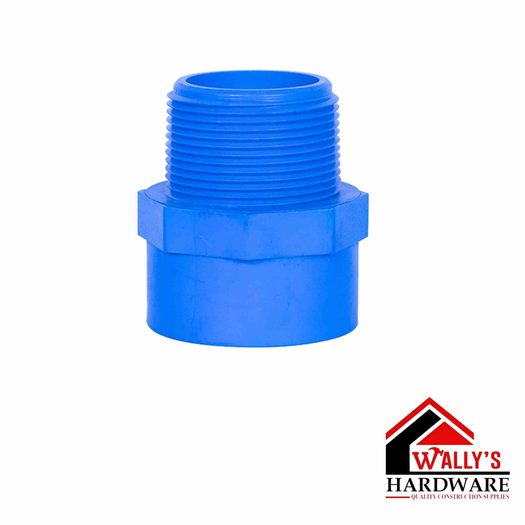 PVC Blue Male Adaptor – Wally's Hardware